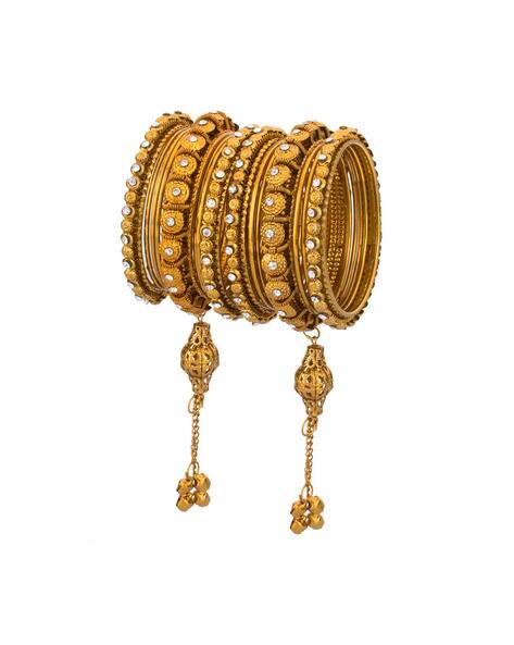Beautiful Pair Of Bridal Bangles For Girls With White