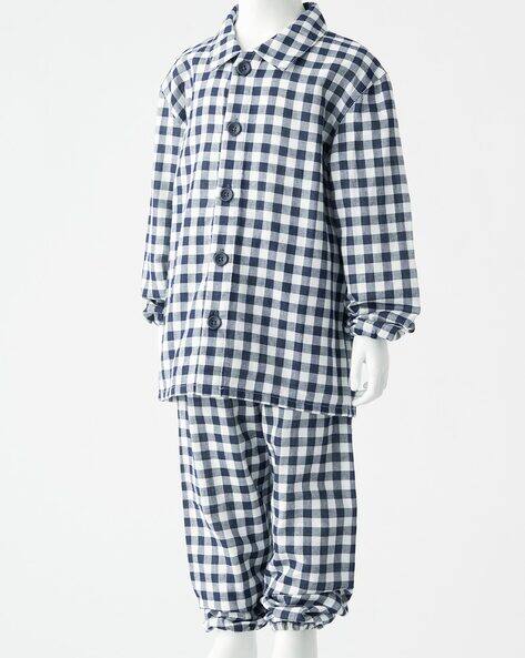 Buy Navy Blue Nightsuit Sets for Boys by MUJI Online | Ajio.com