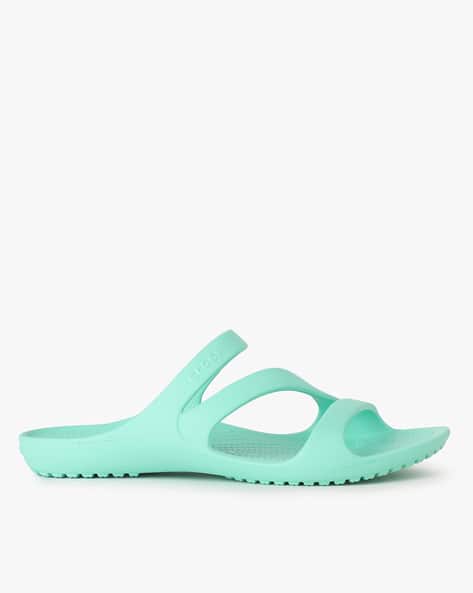 Buy Sea Green Flat Sandals for Women by CROCS Online | Ajio.com