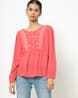 Buy Coral Pink Tops for Women by DNMX Online | Ajio.com