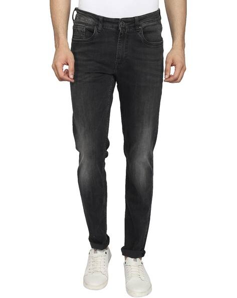 Buy Mufti Black Skinny Fit Denim Deluxe Stretch Jeans At