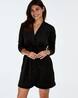 Buy Hunkemoller Velours Velvet Bathrobe with Belt | Black Color Women ...