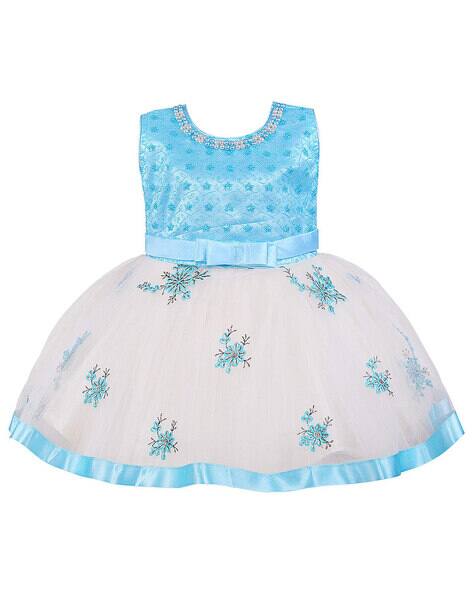 Buy Wish Karo Floral Embroidered Round Neck Frock | AJIO