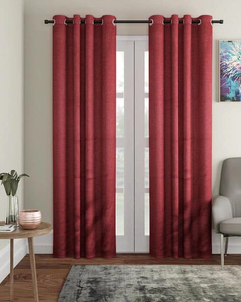 Maroon Living Room Curtains | Baci Living Room