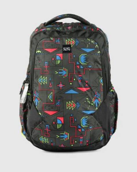 Buy Wiki Geometric Print School Backpack | AJIO