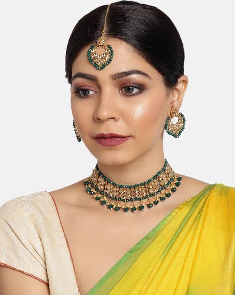 Buy Green FashionJewellerySets for Women by ZAVERI PEARLS Online Ajio