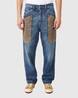 Buy DIESEL D-FRANKY Straight Fit Regular Waist Washed Non-Stretch Jeans ...