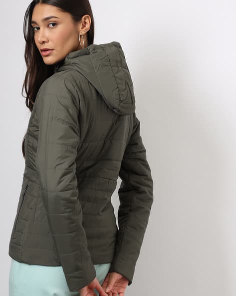 Buy Olive Jackets & Coats for Women by Outryt by AZORTE Online | Ajio.com