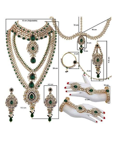 Buy Gold Toned Green FashionJewellerySets for Women by Lucky Jewellery Online Ajio