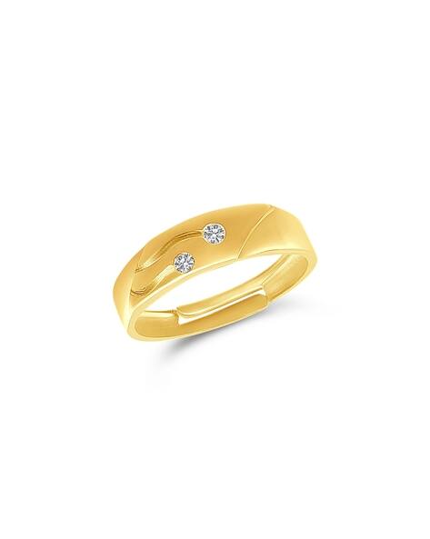 Real 14kt Yellow Gold Child's Diamond Ring Mounting Closed