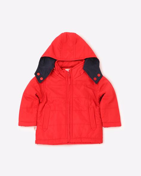 Red Waterproof Puffer Jacket Rockabilly Red
