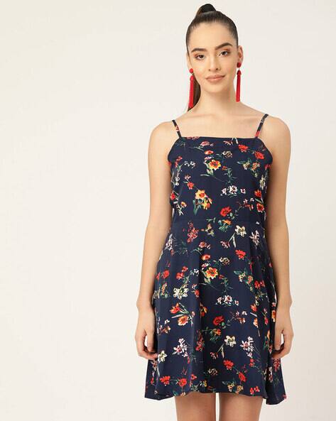 Buy Wisstler Floral Print A-line Dress | AJIO
