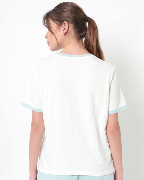Buy White Tshirts for Women by Outryt Sport by AZORTE Online | Ajio.com