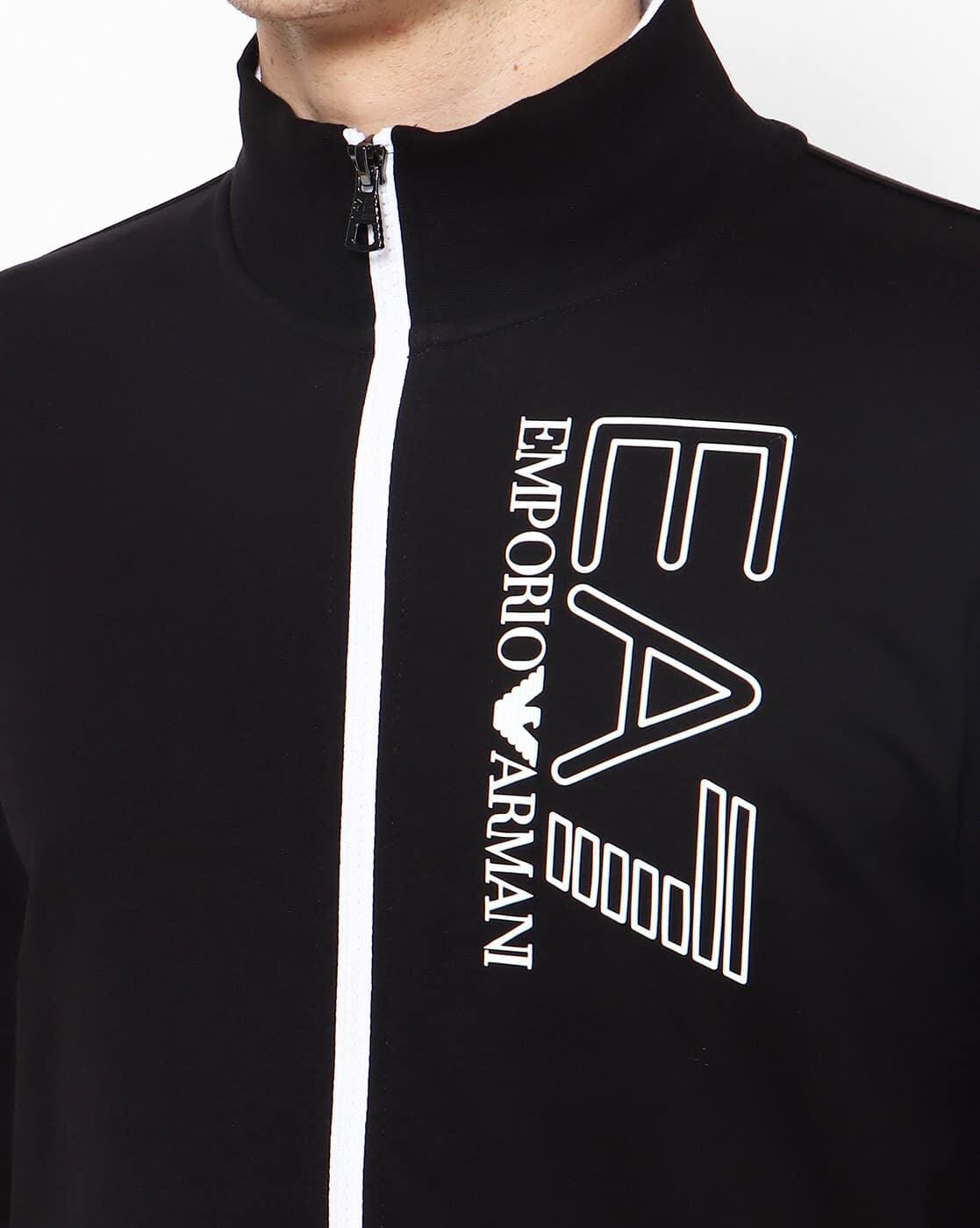 EA7 Emporio Armani Tape Logo Tracksuit Top Black Spiralseven | atelier ...
