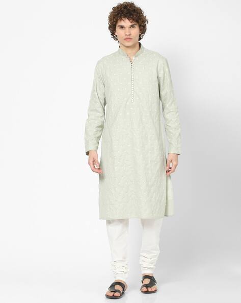 Buy Pista Green Kurtas for Men by SAMAV Online | Ajio.com