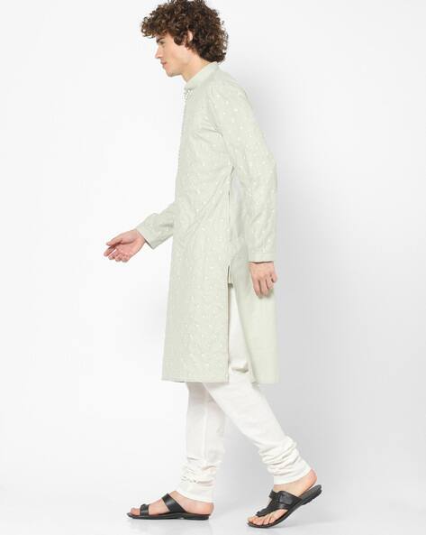 Buy Pista Green Kurtas for Men by SAMAV Online | Ajio.com