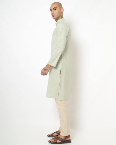 Buy Sea Green Kurtas for Men by SAMAV Online | Ajio.com