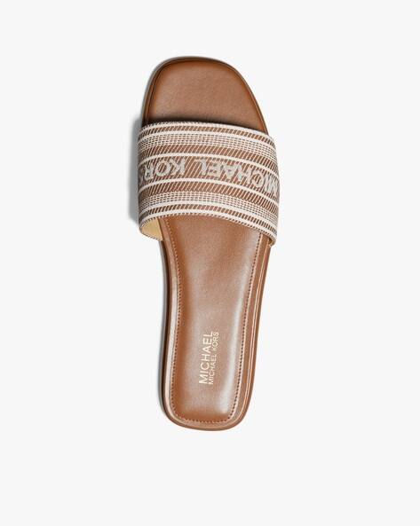 Buy Michael Kors Sadler Slip On Flat Sandals Brown Color Women AJIO LUXE