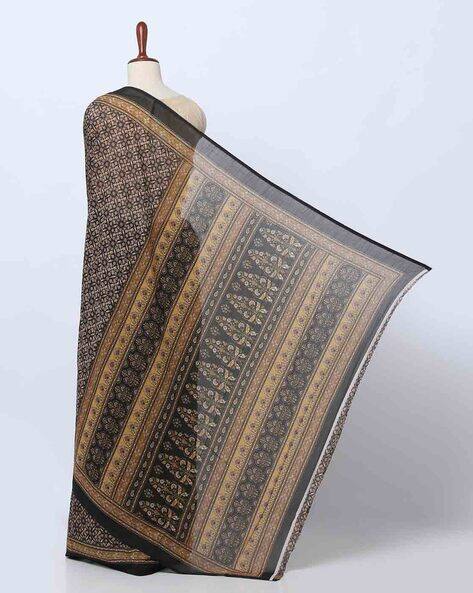 Buy Black Sarees for Women by VARJA Online | Ajio.com