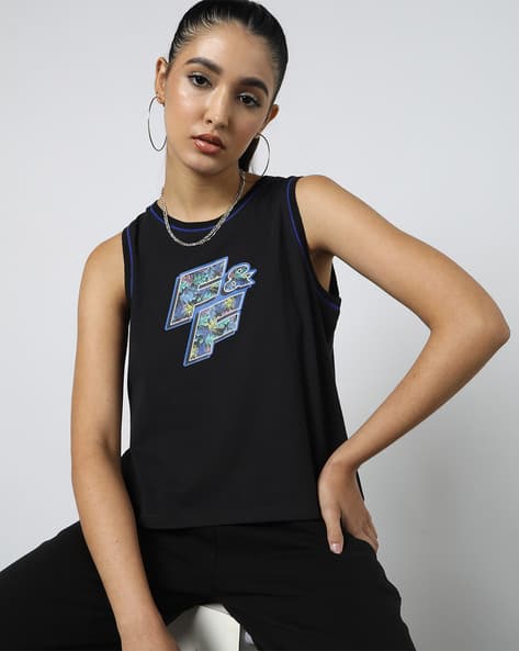 Buy Black Tshirts for Women by Outryt Sport Online | Ajio.com