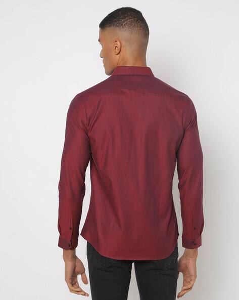 Buy Maroon Shirts for Men by ALTHEORY Online | Ajio.com