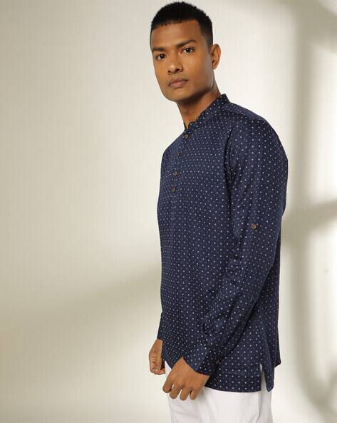 Buy Navy Blue Kurtas for Men by SAMAV Online | Ajio.com