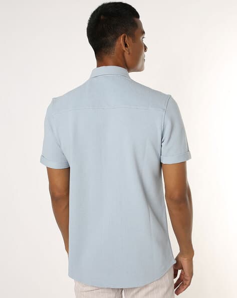 Buy Light Blue Shirts for Men by ALTHEORY Online | Ajio.com