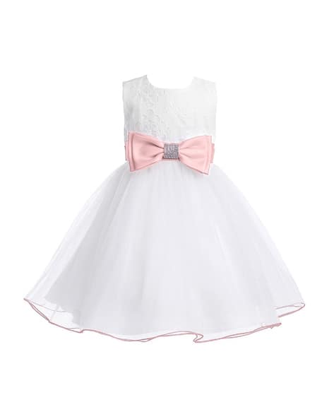 Buy WISH LITTLLE A-line Frock with Bow Accent | AJIO