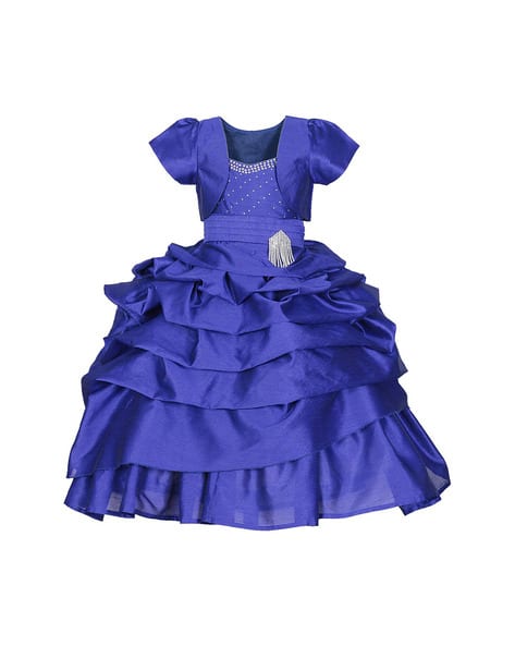 Buy WISH LITTLLE Embellished Fit & Flare Frock | AJIO