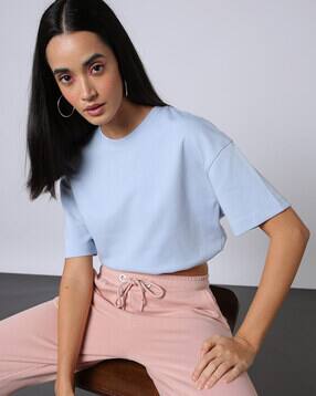 Buy Black Tshirts for Women by Outryt by AZORTE Online | Ajio.com