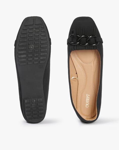 Buy Black Flat Shoes for Women by Outryt by AZORTE Online | Ajio.com