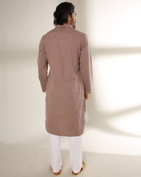 Buy Burgundy Kurtas for Men by SAMAV Online | Ajio.com