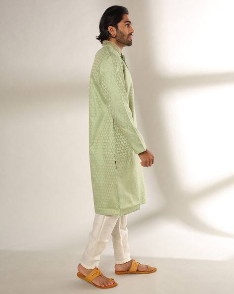Buy Sea Green Kurtas for Men by SAMAV Online | Ajio.com