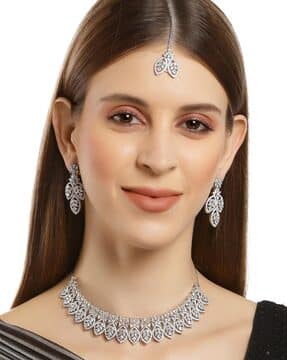 Simple Diamond Jewellery Set