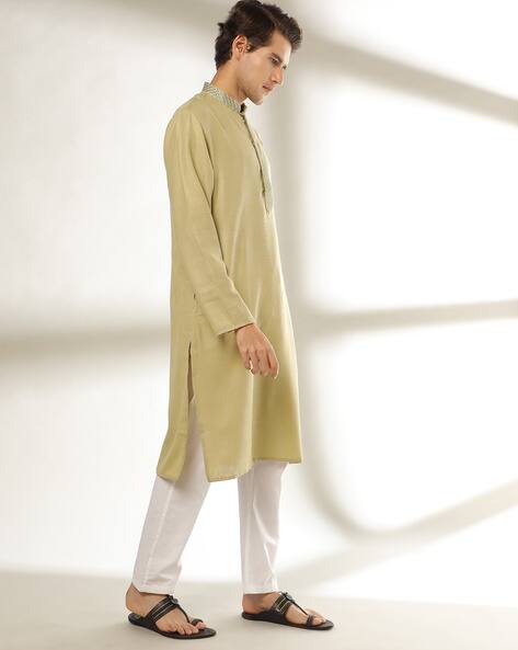 Buy Beige Kurtas for Men by SAMAV Online | Ajio.com