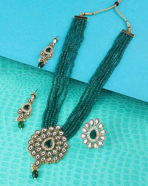 Buy Green FashionJewellerySets for Women by ZAVERI PEARLS Online Ajio