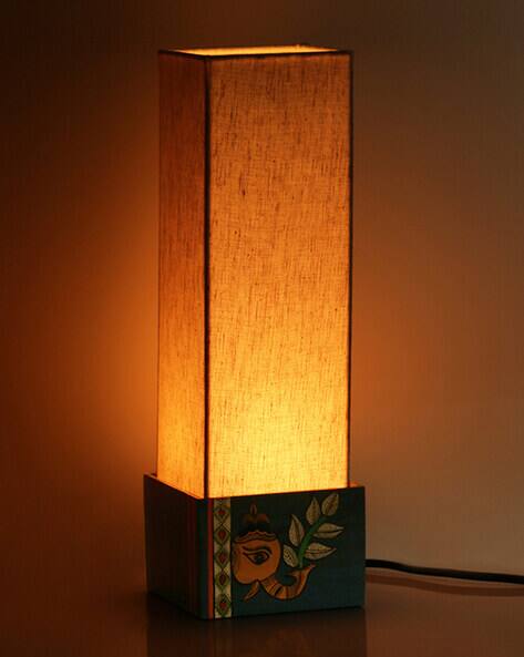 ExclusiveLane 'The Blueberry Elephant' Madhubani Hand-Painted Square ...