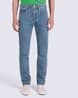 Buy KENZO Bara Slim Fit Lightly Washed Jeans | Blue Color Men | AJIO LUXE