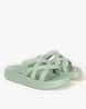 Buy Sage Green Flat Sandals for Women by Outryt by AZORTE Online | Ajio.com