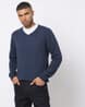 Buy Navy Blue Sweaters & Cardigans for Men by NETPLAY Online | Ajio.com