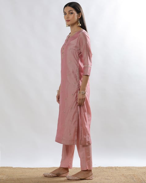 Buy Pink Kurta Suit Sets for Women by Svrnaa Online | Ajio.com