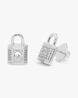 Buy KATE SPADE Lock and Spade Pav Studs | Silver Color Women | AJIO LUXE