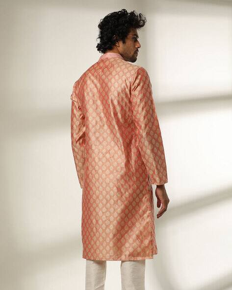 Buy Peach Kurtas for Men by SAMAV Online | Ajio.com