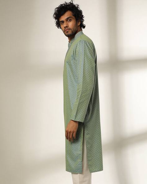 Buy Green Kurtas for Men by SAMAV Online | Ajio.com
