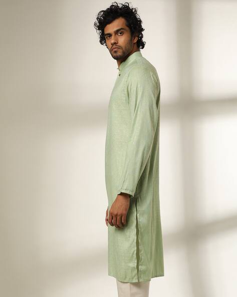 Buy Green Kurtas for Men by SAMAV Online | Ajio.com
