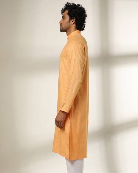 Buy Orange Kurtas for Men by SAMAV Online | Ajio.com