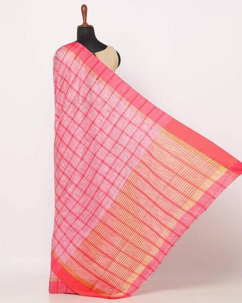 Buy Pink Sarees for Women by VARJA Online | Ajio.com
