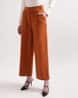 Buy Rust Trousers & Pants for Women by Centrestage Online | Ajio.com