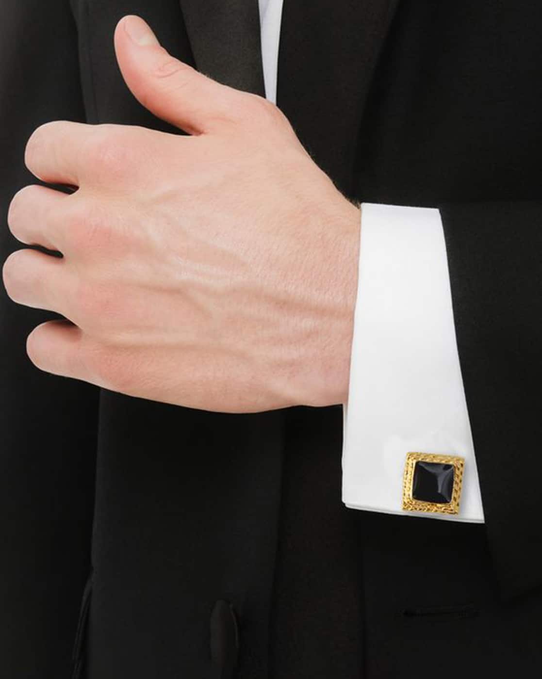 Buy Black Cufflinks Tiepins for Men by Lucky Jewellery Online Ajio