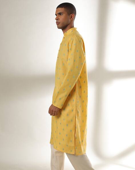 Buy Yellow Kurtas for Men by SAMAV Online | Ajio.com